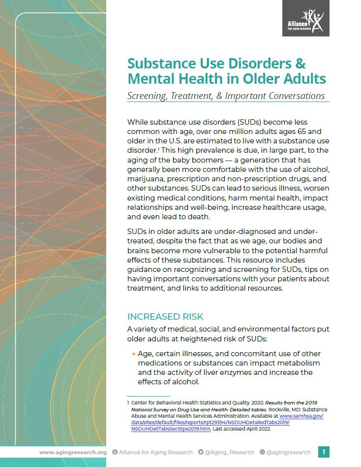 Substance Use Disorders And Mental Health In Older Adults Screening